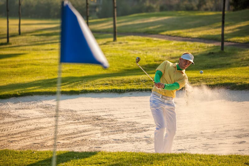 Man playing golf stock image. Image of golf, country - 12257501