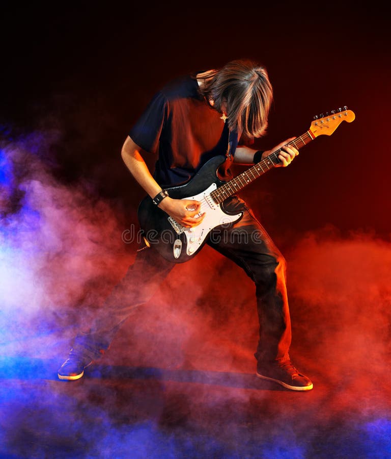 Man playing guitar. stock photo. Image of club, human - 27568976