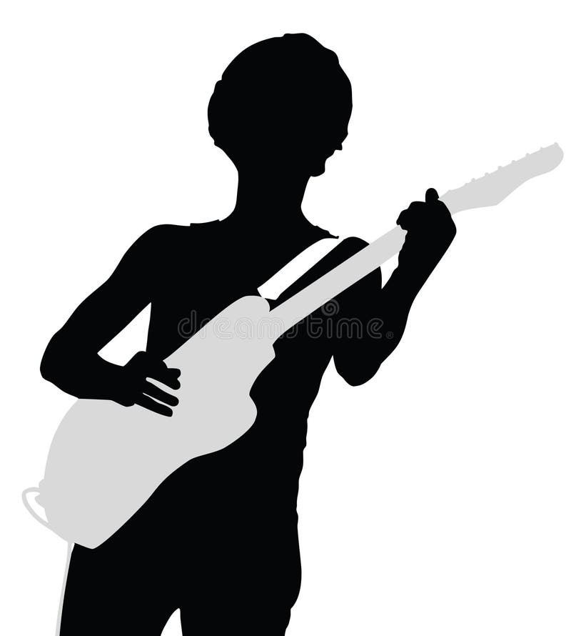 Man Playing Guitar - Vector Stock Vector - Illustration of artist ...