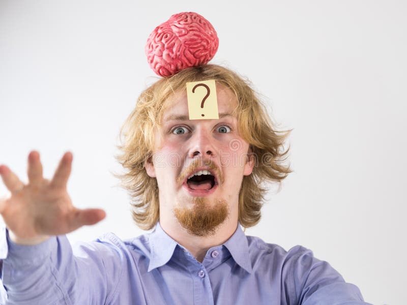 Man Playing with Human Brain Stock Image - Image of control, mark ...