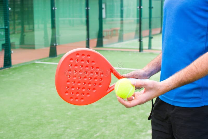 Man playing paddle tennis stock photo. Image of healthy - 51793354