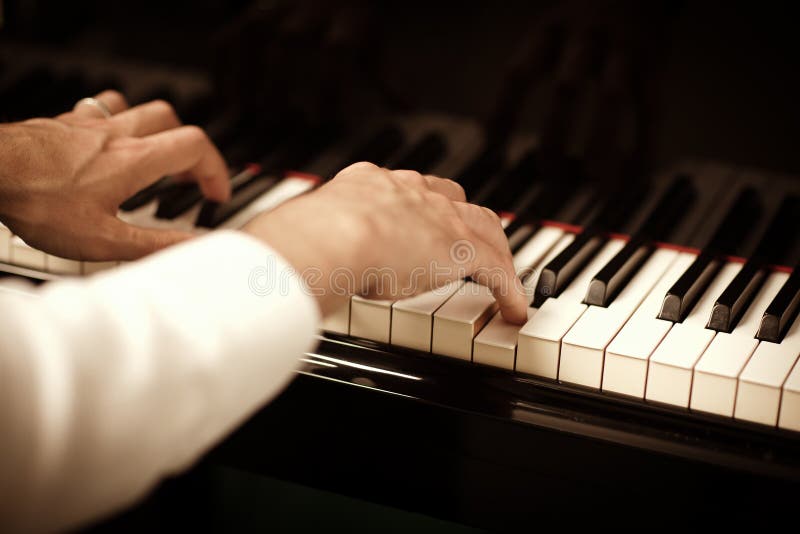 Man playing piano stock photo. Image of person, play - 14246140