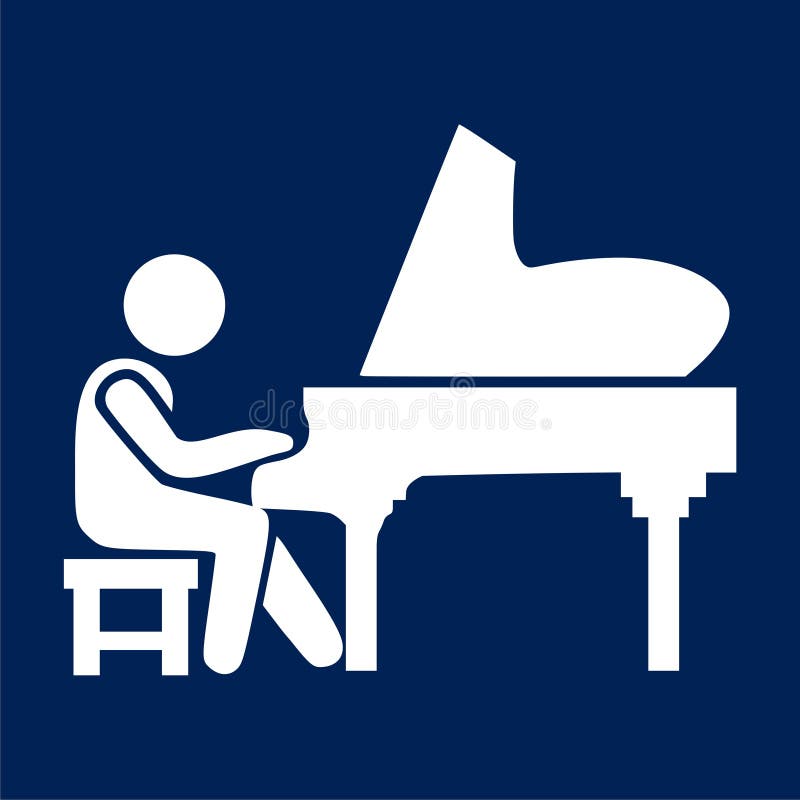 Piano Icons Set Flat Graphic Design Stock Vector - Illustration of ...