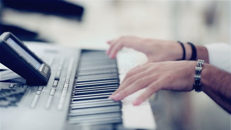 Man Playing a Keyboard Instrument Stock Video - Video of organ, piano ...