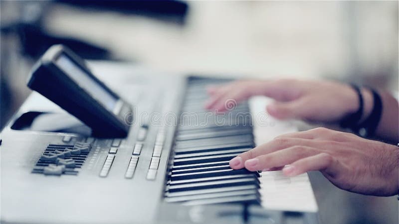 Man Playing the Piano Keyboard Stock Footage - Video of playing ...