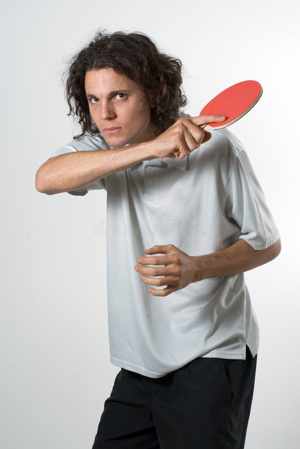 Man Playing Ping Pong - Vertical Stock Photo - Image of tennis, male ...