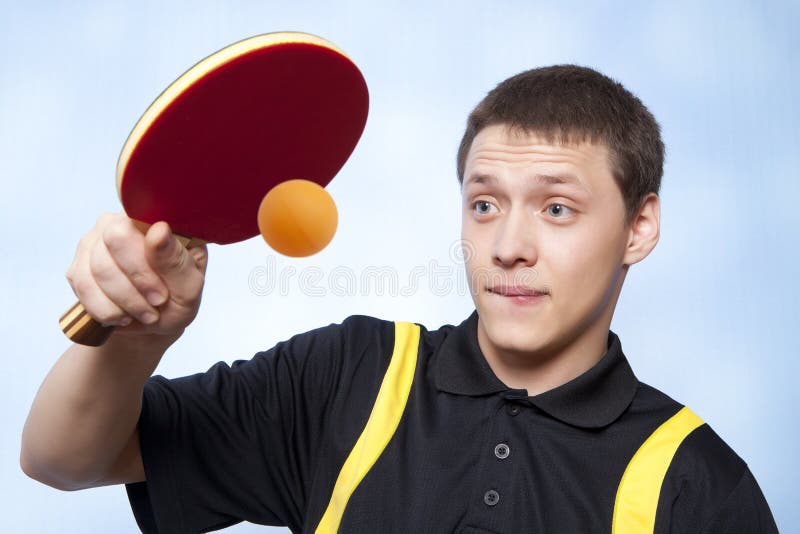 Man playing ping pong stock image. Image of championship - 34060965