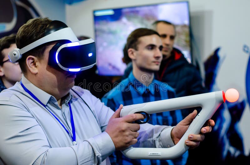 Playing Playstation 4 in Sony Center, Dubai Mall, Dubai Editorial ...