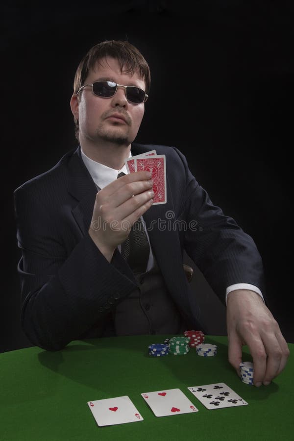 Man playing poker stock image. Image of money, male, player - 8549409