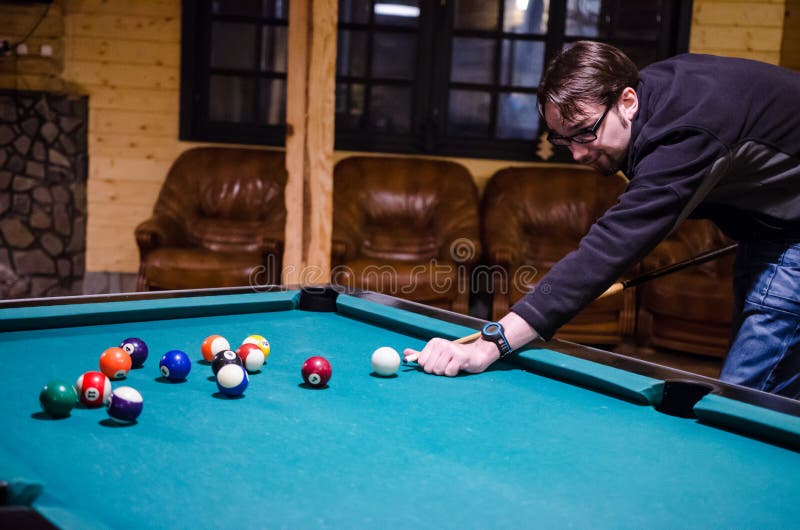 Man playing pool stock photo. Image of sports, seven - 51522028