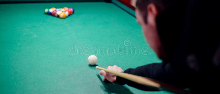 Panorama of a First Pool Strike Stock Photo - Image of multi, leisure ...