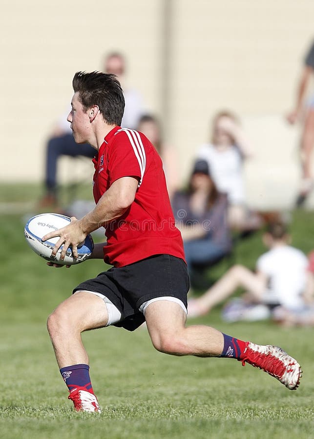 Man Playing Rugby At Daytime Stock Image - Image of sport, uniform ...