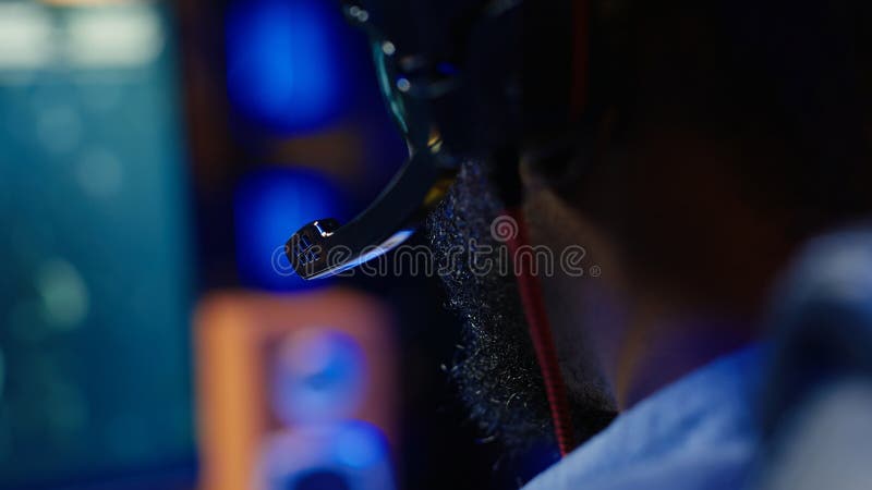 Man Playing Sf Videogame Computer Having Fun Stock Photos - Free ...