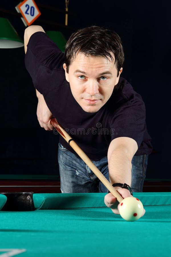 Man playing snooker. stock image. Image of aiming, entertainmant - 21429085