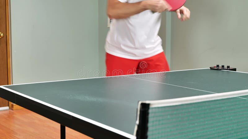 Table Tennis Time for a Young Man he Get Ready To Start Playing he ...