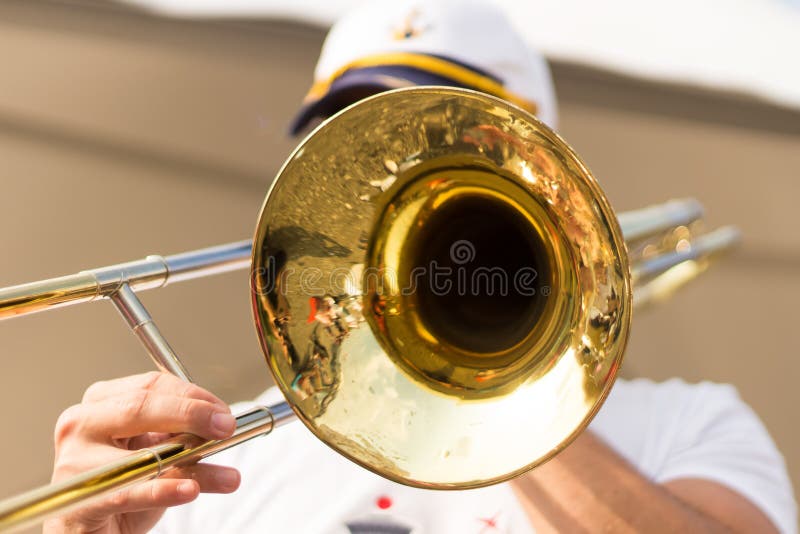 Man playing trombone stock photo. Image of performer - 57594594