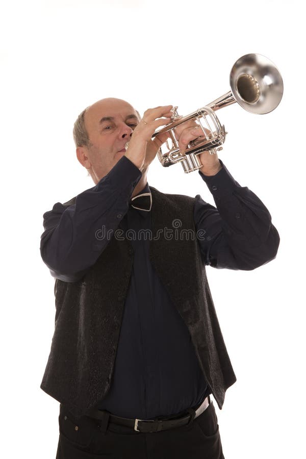 Man playing trumpet stock image. Image of handsome, musician - 62760979