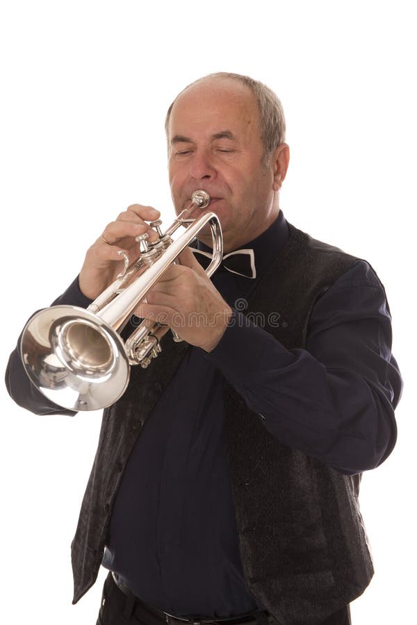 Man playing trumpet stock image. Image of play, player - 62810631