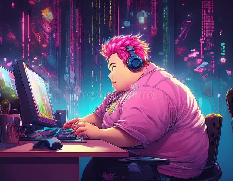 Cartoon Man Playing Computer Games Stock Illustrations – 789 Cartoon ...