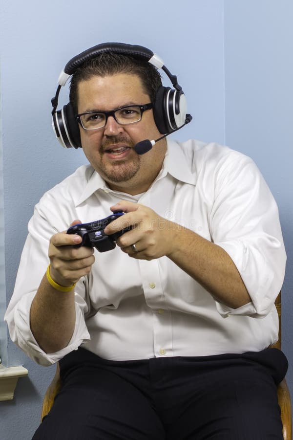 Man Playing Video Games stock photo. Image of playing - 33443356