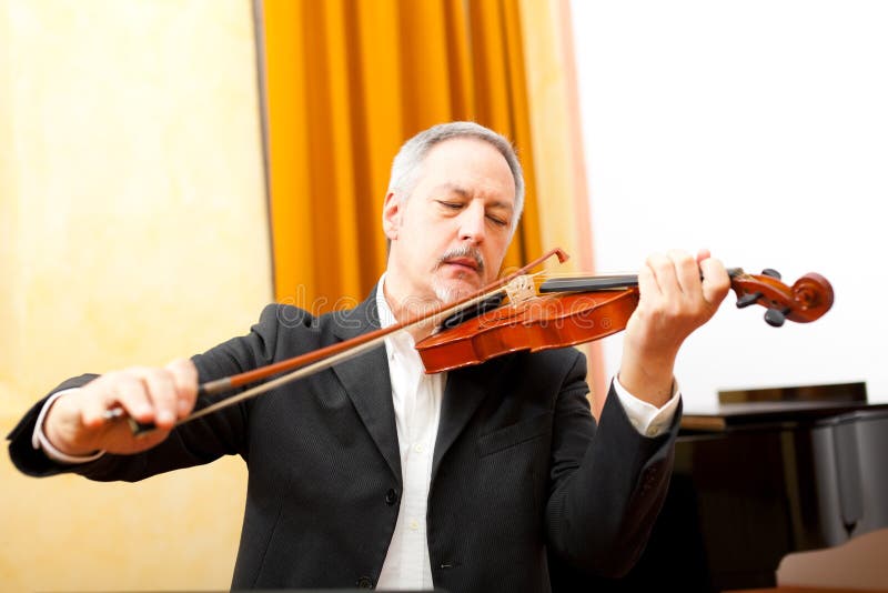 Man playing viola stock photo. Image of listen, playing - 39793416
