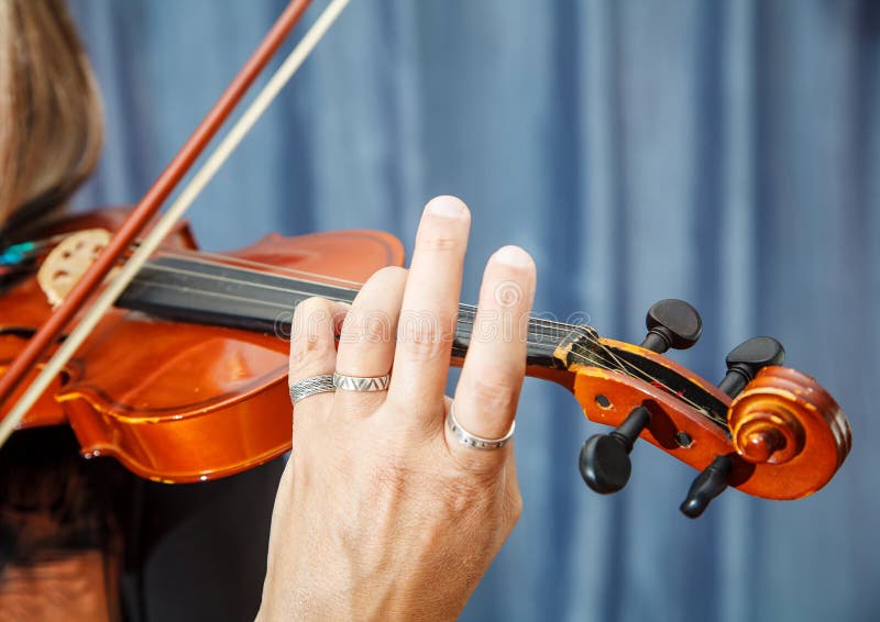 Man Playing the Violin. Hands Closeup Stock Photo - Image of hands ...