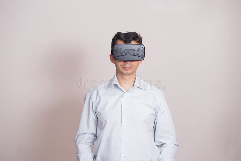 Man Playing Virtual Reality Simulation Stock Photo - Image of virtual ...