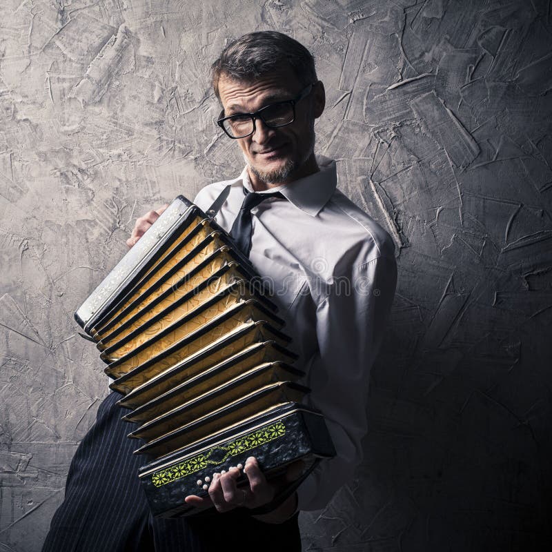 Man plays the accordion stock photo. Image of instrument - 35409776