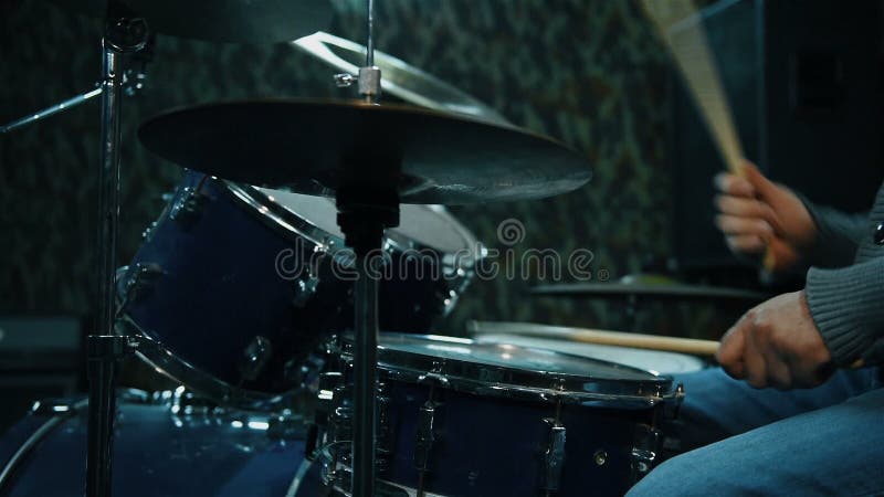 Man Plays on Drums stock footage. Video of performance - 147992022