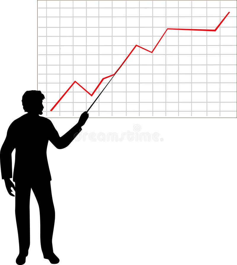 Man point to diagram stock illustration. Illustration of business - 6036081