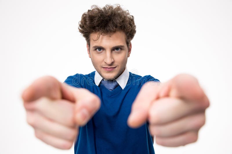 Man pointing at the camera stock photo. Image of fashionable - 51152434