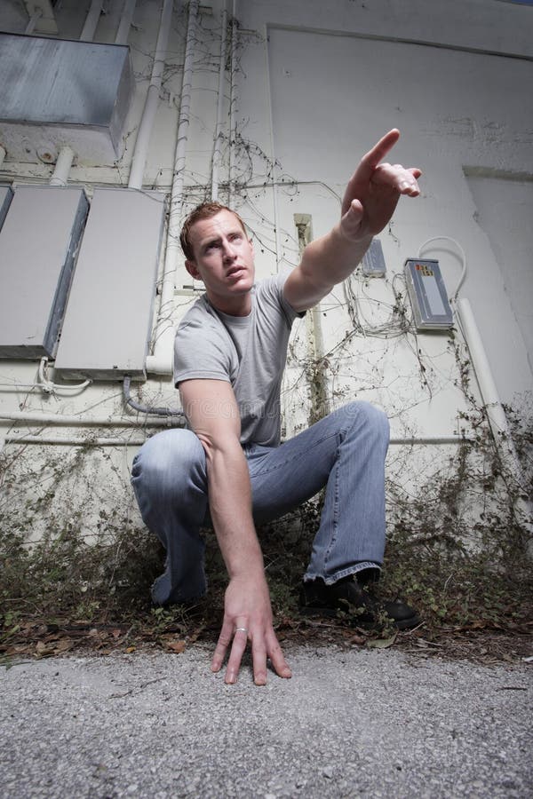 Man pointing the finger stock photo. Image of person - 13526050