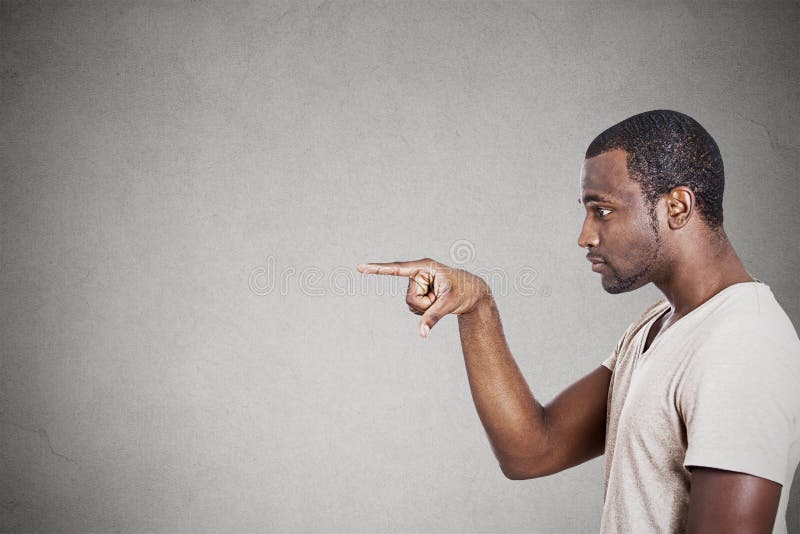 Person Pointing At Someone Else