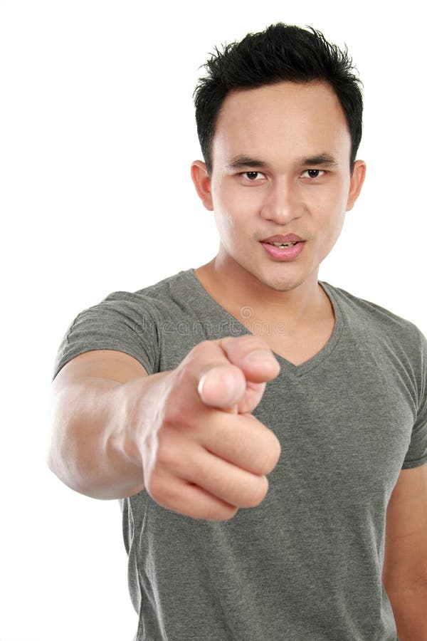 Man pointing finger at you stock photo. Image of attractive - 23797788