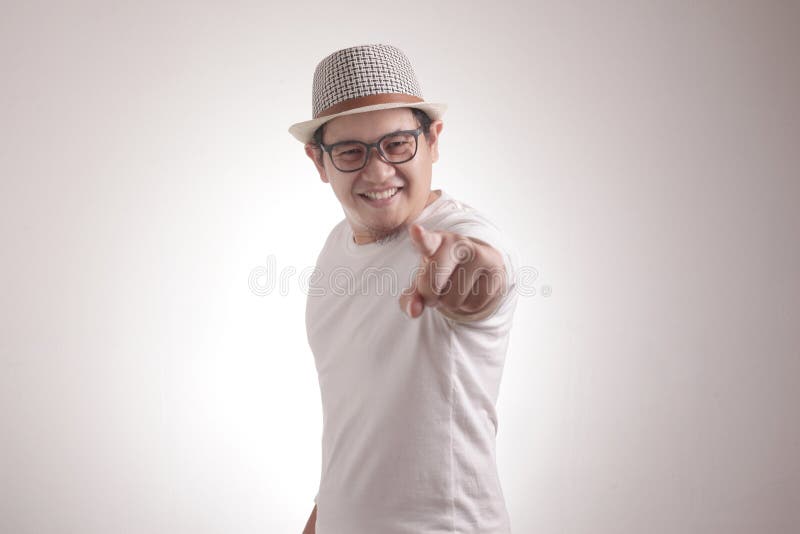 Man Pointing Forward, Looking at Camera, Choosing You Stock Image ...