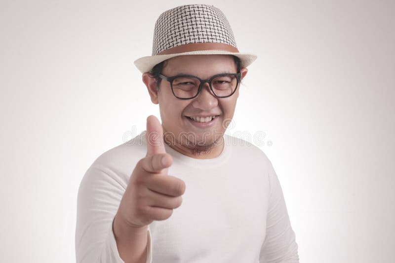 Man Pointing Forward, Looking at Camera, Choosing You Stock Image ...