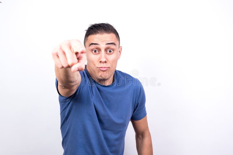 Man Pointing in Front with Index Finger Stock Image - Image of point ...