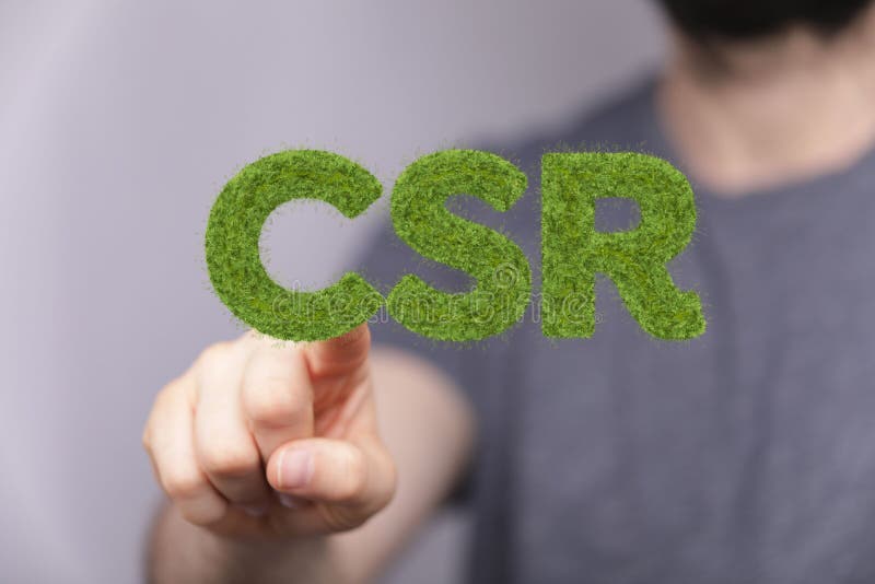 Man Pointing at a Grass CSR Logo Stock Photo - Image of wallpaper ...