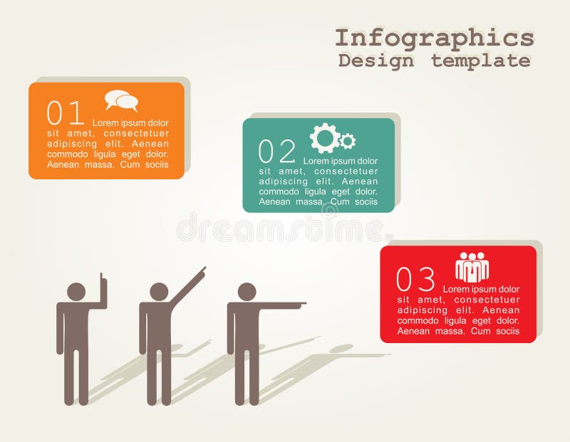 Man with Pointing Hand. Vector Illustration Stock Vector - Illustration ...