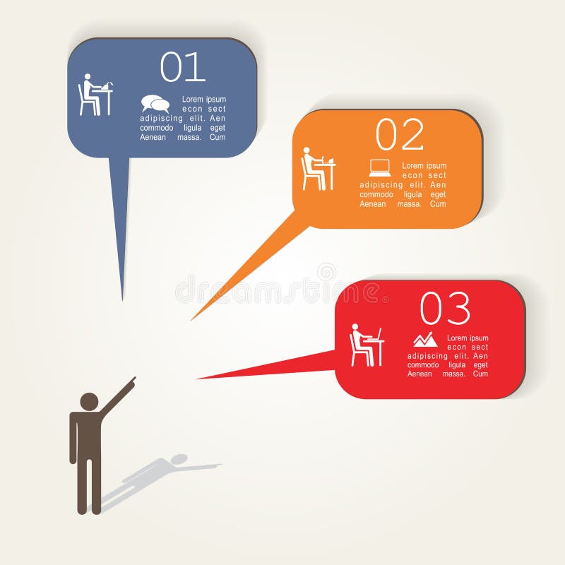 Man with Pointing Hand. Vector Illustration Stock Vector - Illustration ...