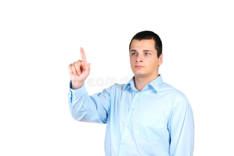 Man Pointing with His Finger Stock Photo - Image of architect, business ...