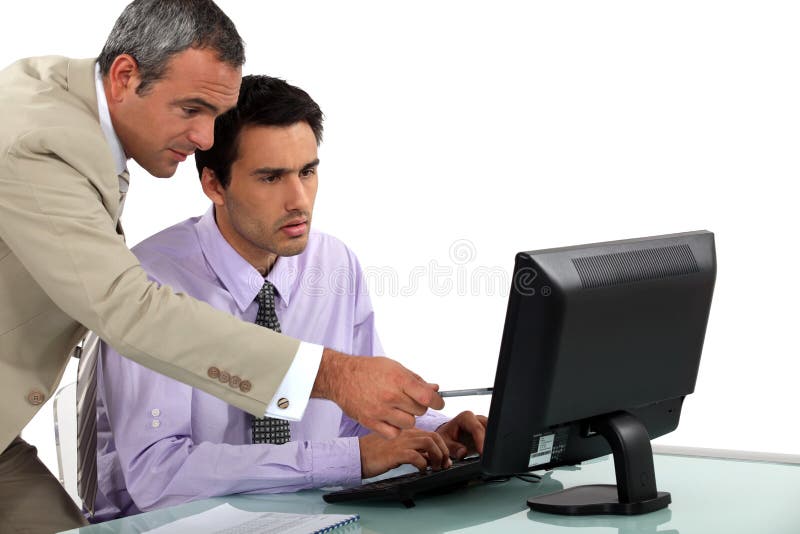 Man pointing out an error stock photo. Image of boss - 35520726