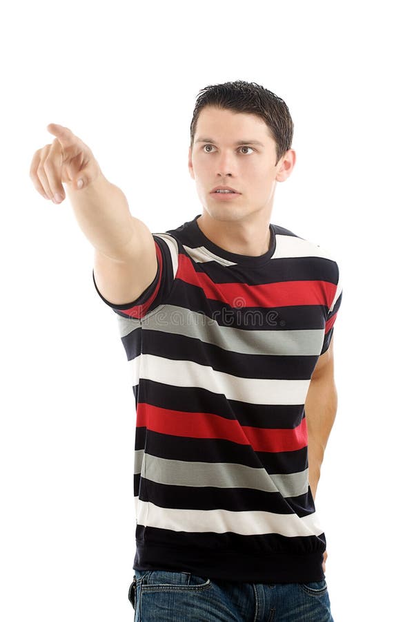 Man Pointing at Something Interesting Stock Image - Image of handsome ... Man Pointing at Something Interesting Stock Image - Image of handsome ...