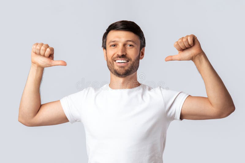 222 Thumbs Pointing Self Stock Photos - Free & Royalty-Free Stock ...