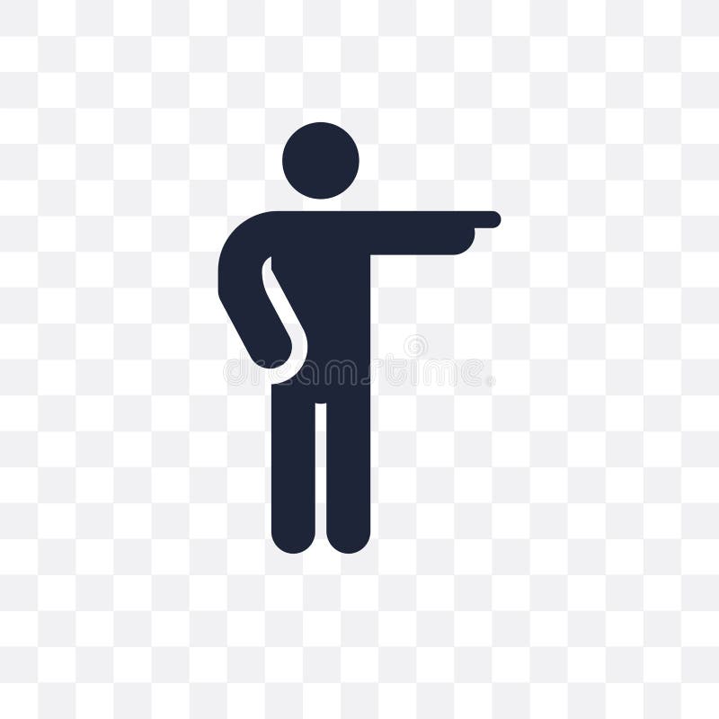 Man Pointing Transparent Icon. Man Pointing Symbol Design from P Stock ...