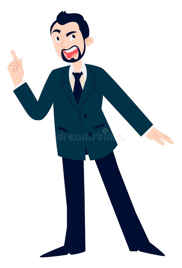 Man Pointing Up stock vector. Illustration of vector - 108067828