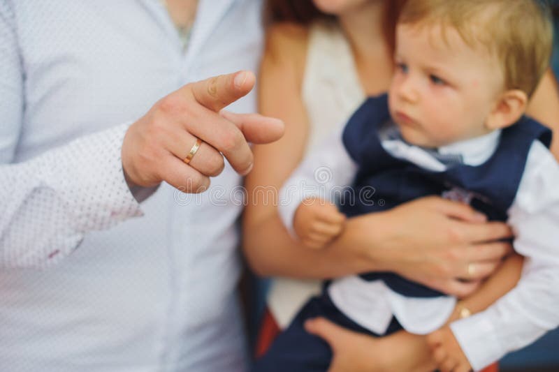The Boy Points. Boy Child with Cute Smiling Face Pointing with Pointer ...