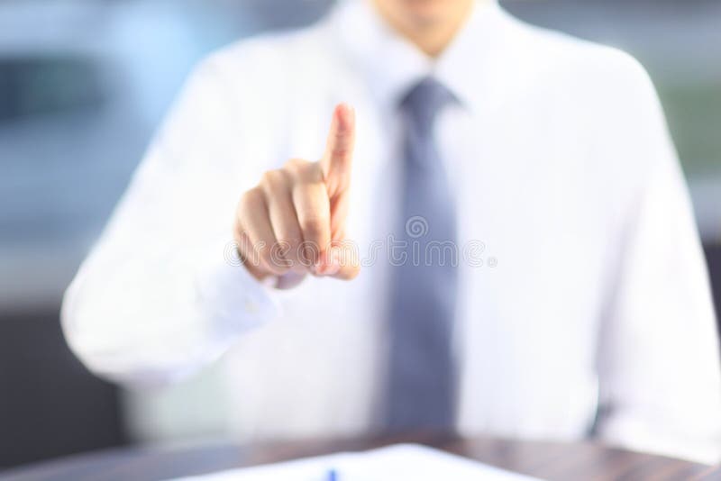 Man points his finger. stock image. Image of professional - 28389317