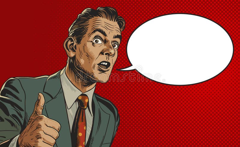 Man Points His Thumb at Something Vector Stock Vector - Illustration of ...