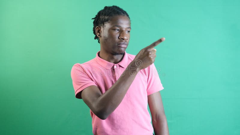 Black Man Making Stop Sign stock video. Video of representing - 252373735